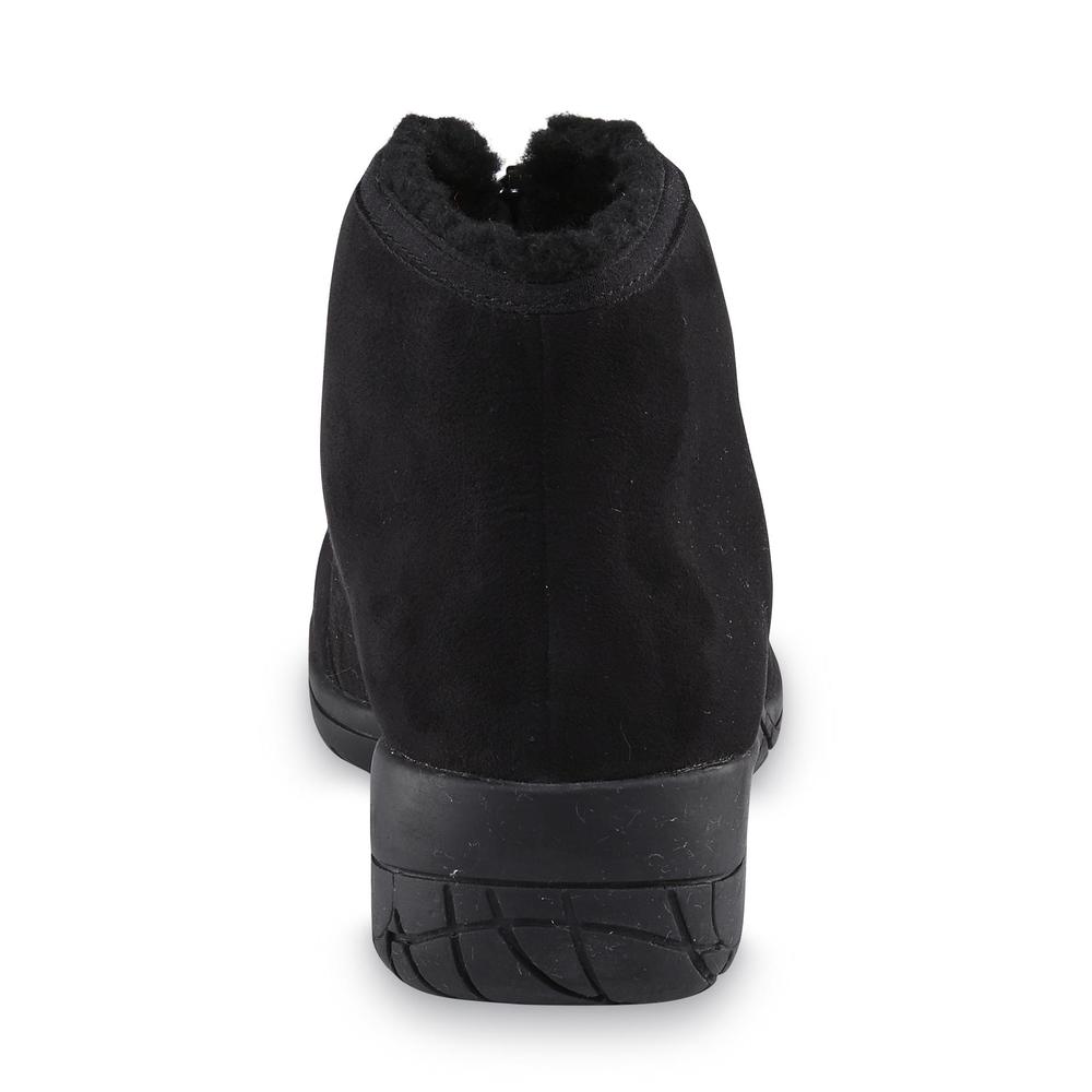 Basic Editions Women's Wilder Black Winter Bootie - Wide Width