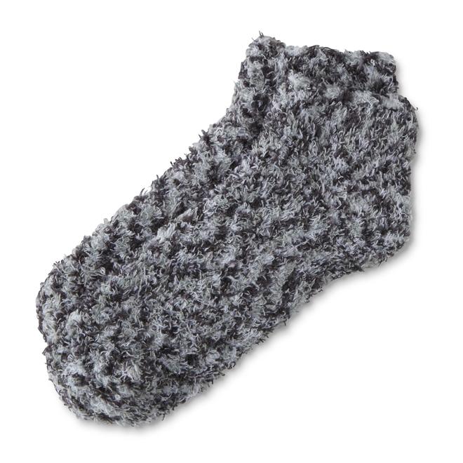 Women's Fuzzy Ankle Socks - Space-Dyed