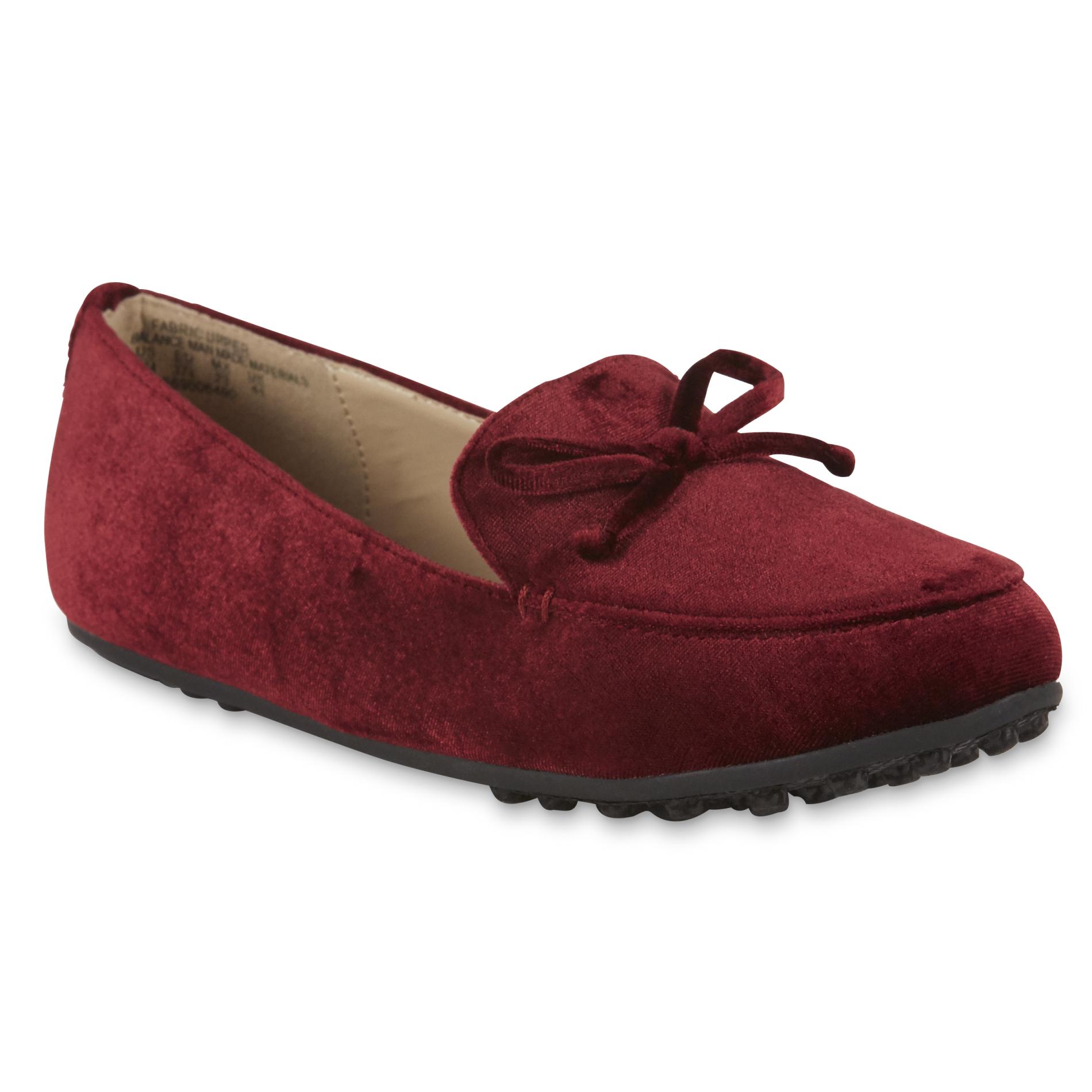 Basic Editions Women's Addison Red Slip-On Moccasin