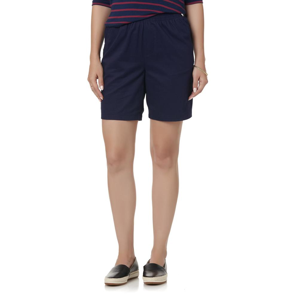Basic Editions Women's Plus Twill Shorts
