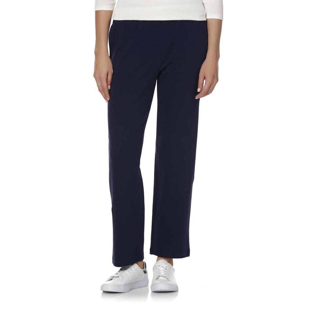 Basic Editions Women's Petite Knit Pants