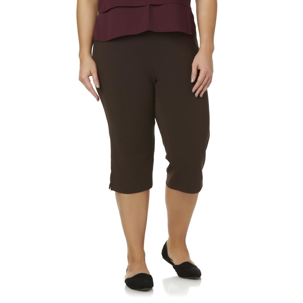 Laura Scott Women's Plus Knit Capri Pants