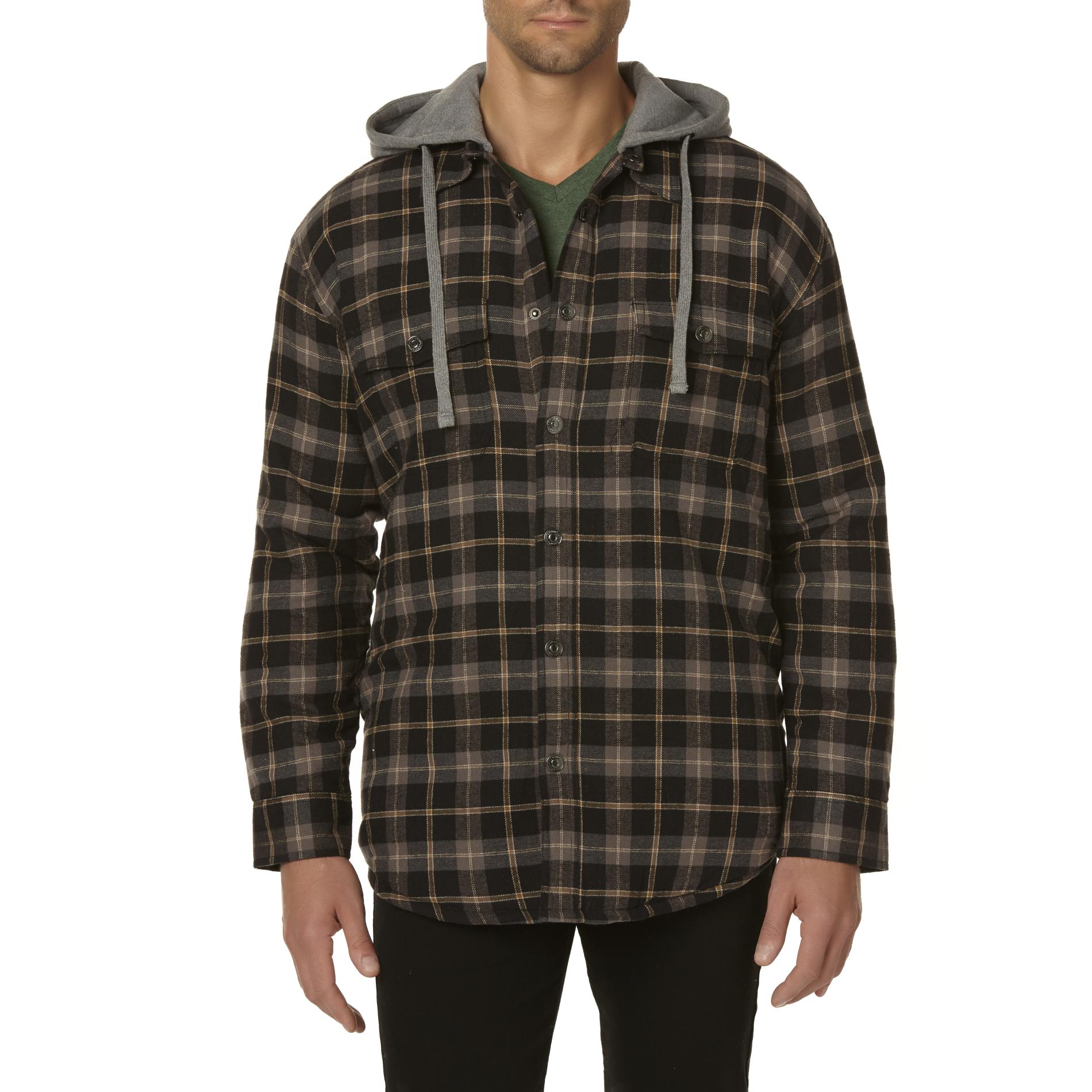 Craftsman Men's Hooded Shirt Jacket - Plaid