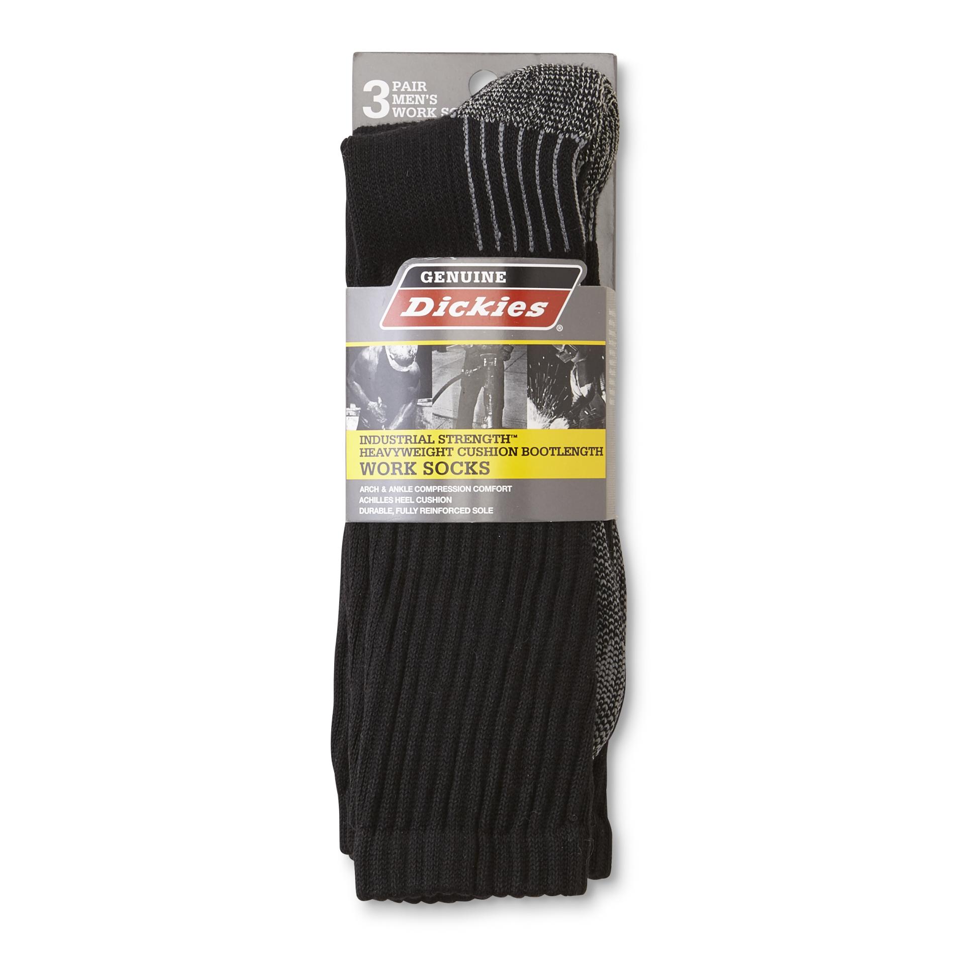 Genuine Dickies Mens 3 Pairs Industrial Strength Boot Socks