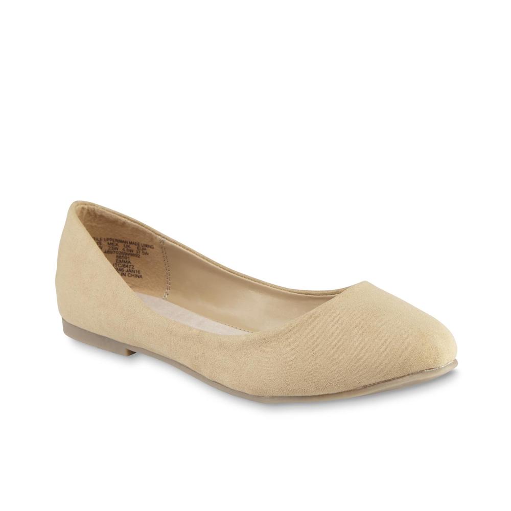Simply Emma Women's Tan Ballet Flat - Wide Width Available