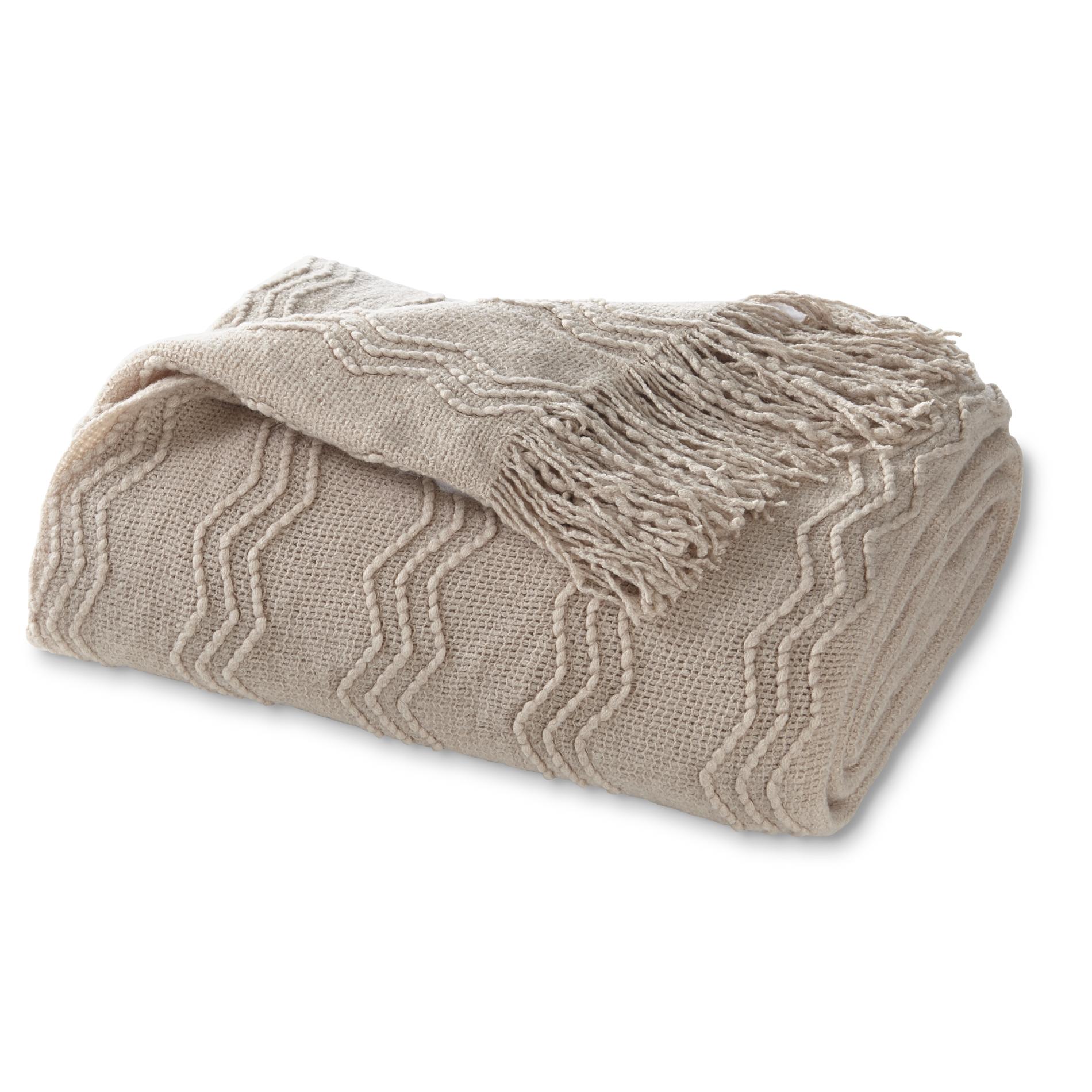 Textured Throw - Chevron
