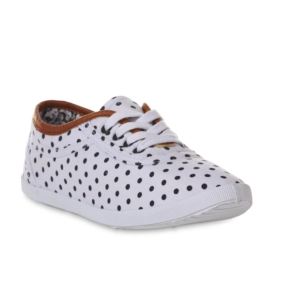Basic Editions Women's Eavan Blue/White/Polka Dot Sneaker