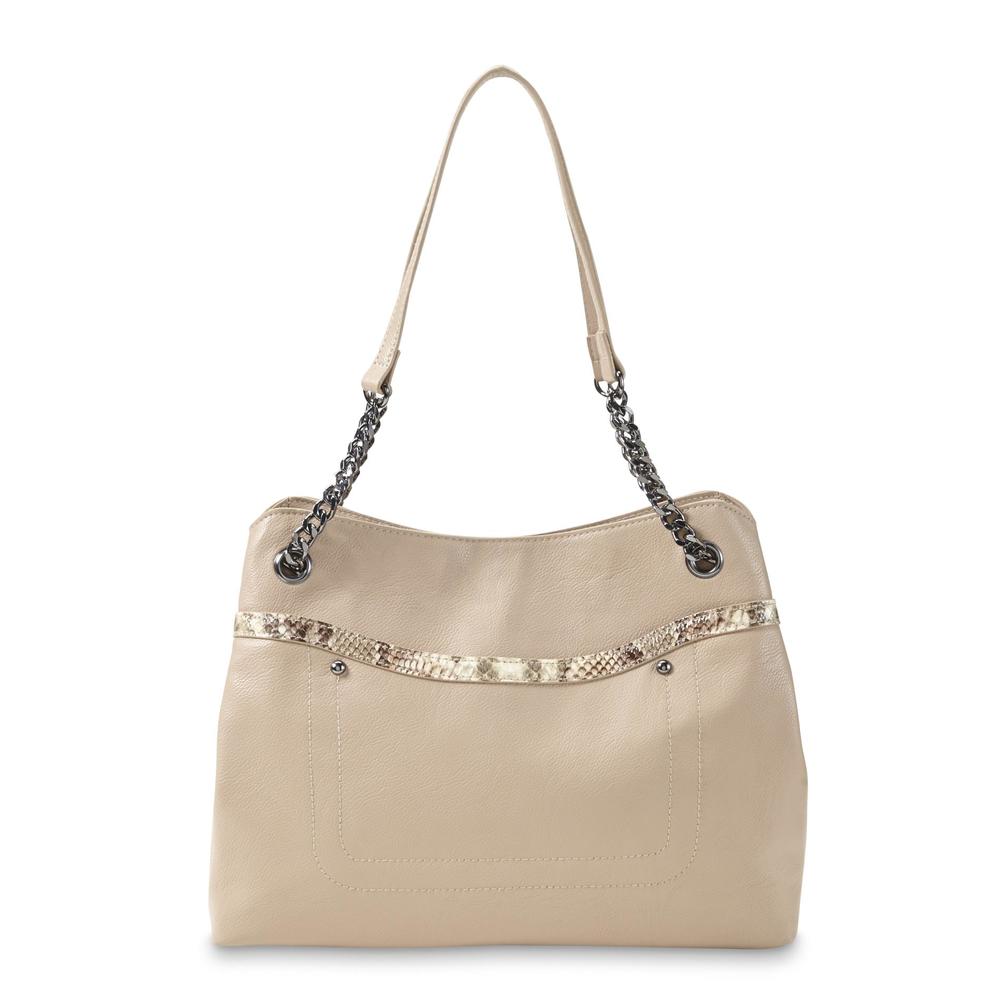 Laura Scott Women's Synthetic Snakeskin Satchel Handbag