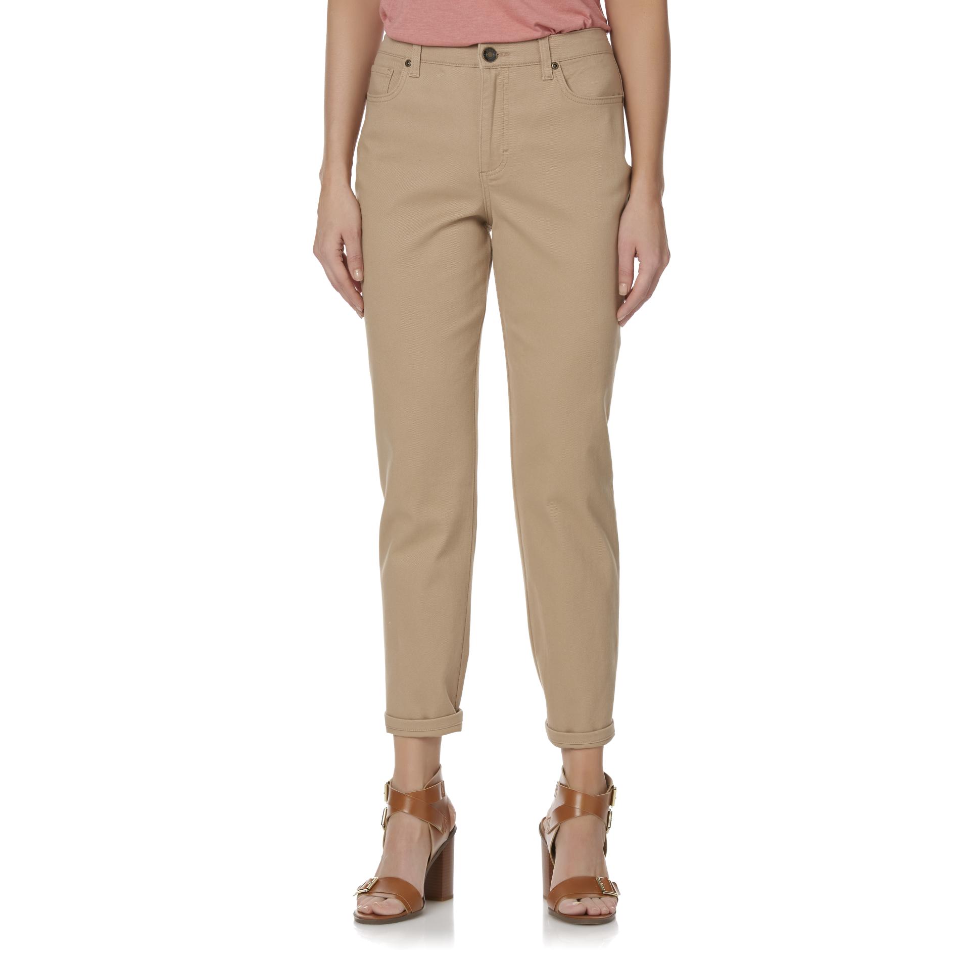 Basic Editions Women's Classic Fit Colored Jeans