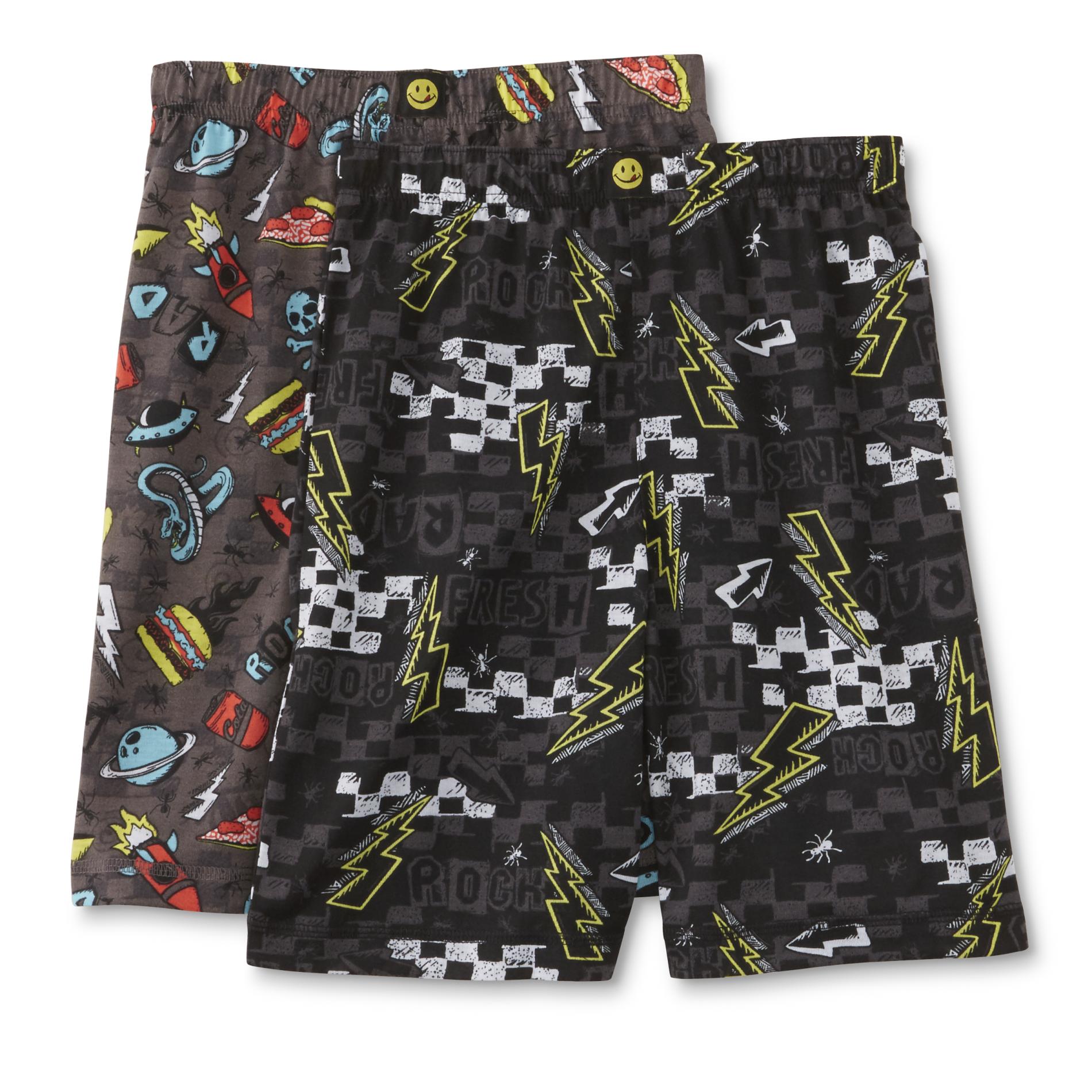 Joe Boxer Boys' 2-Pack Pajama Shorts - Lightning & Fast Food