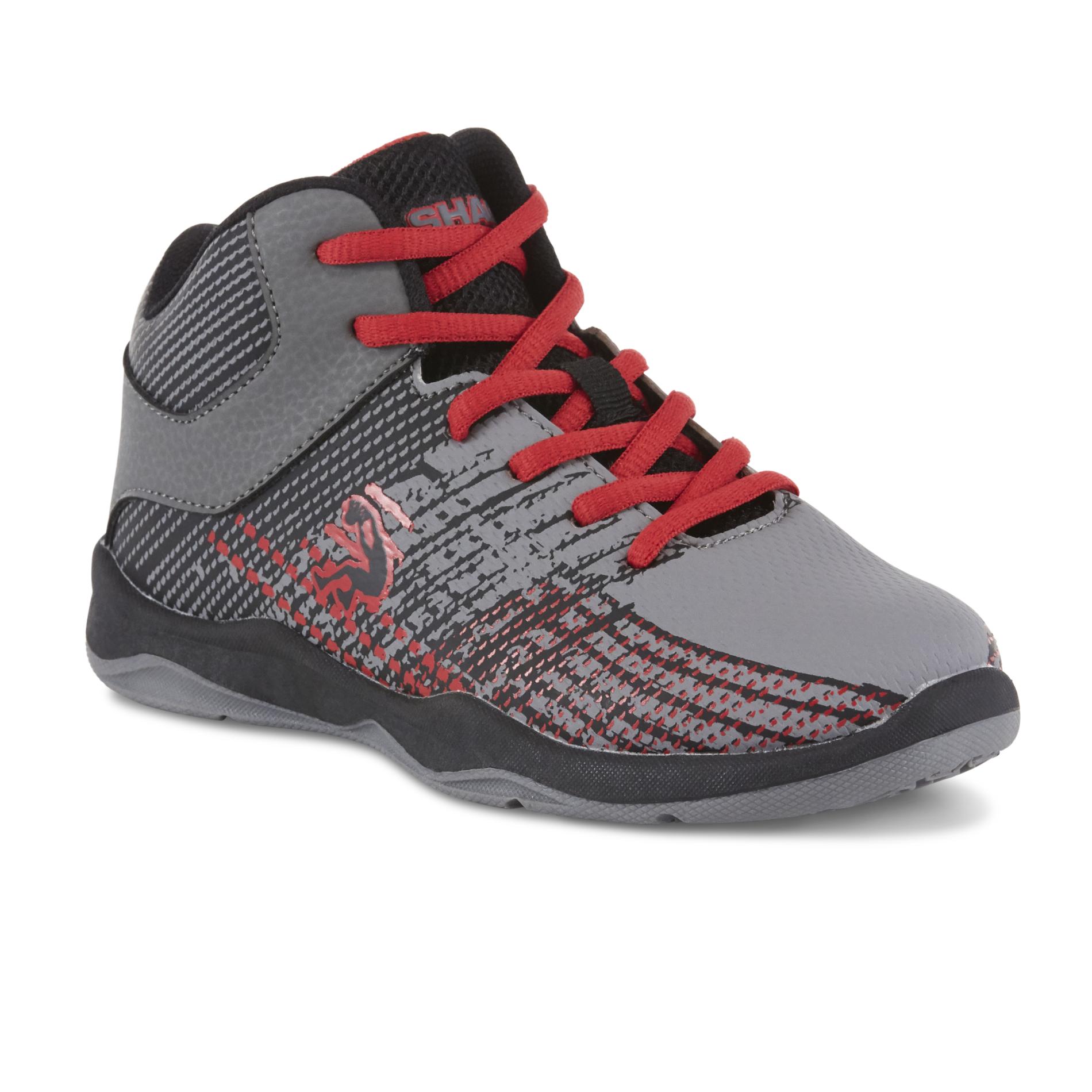 Shaq Boys' Newbury Gray/Red Basketball Shoe