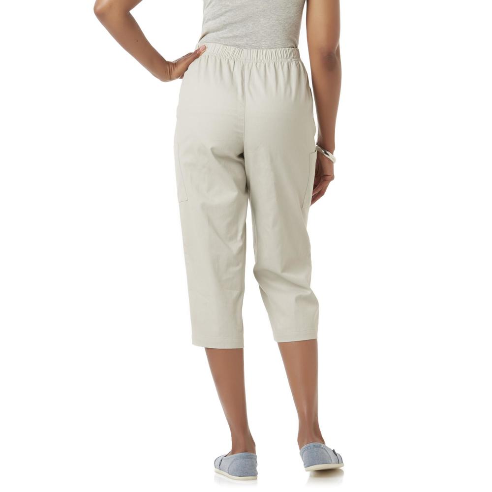 Basic Editions Women's Capri Cargo Pants