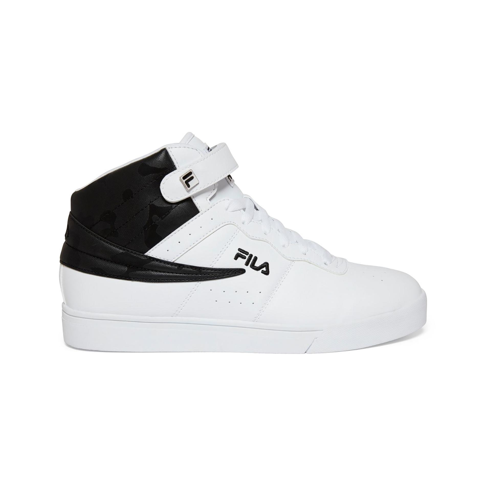 Fila Men's Vulc 13 High-Top Sneaker - White/Black Camouflage