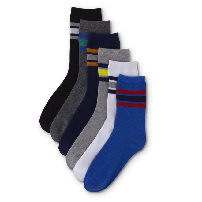 Joe Boxer Boys' 6-Pairs Crew Socks - Striped