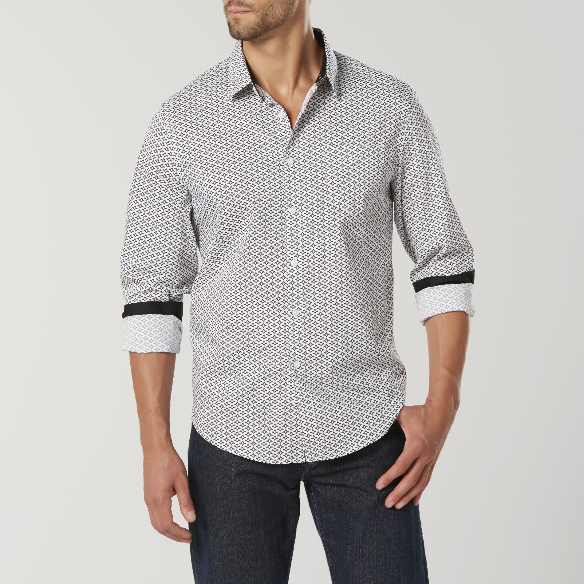 Structure Men's Modern Fit Dress Shirt - Scale Print