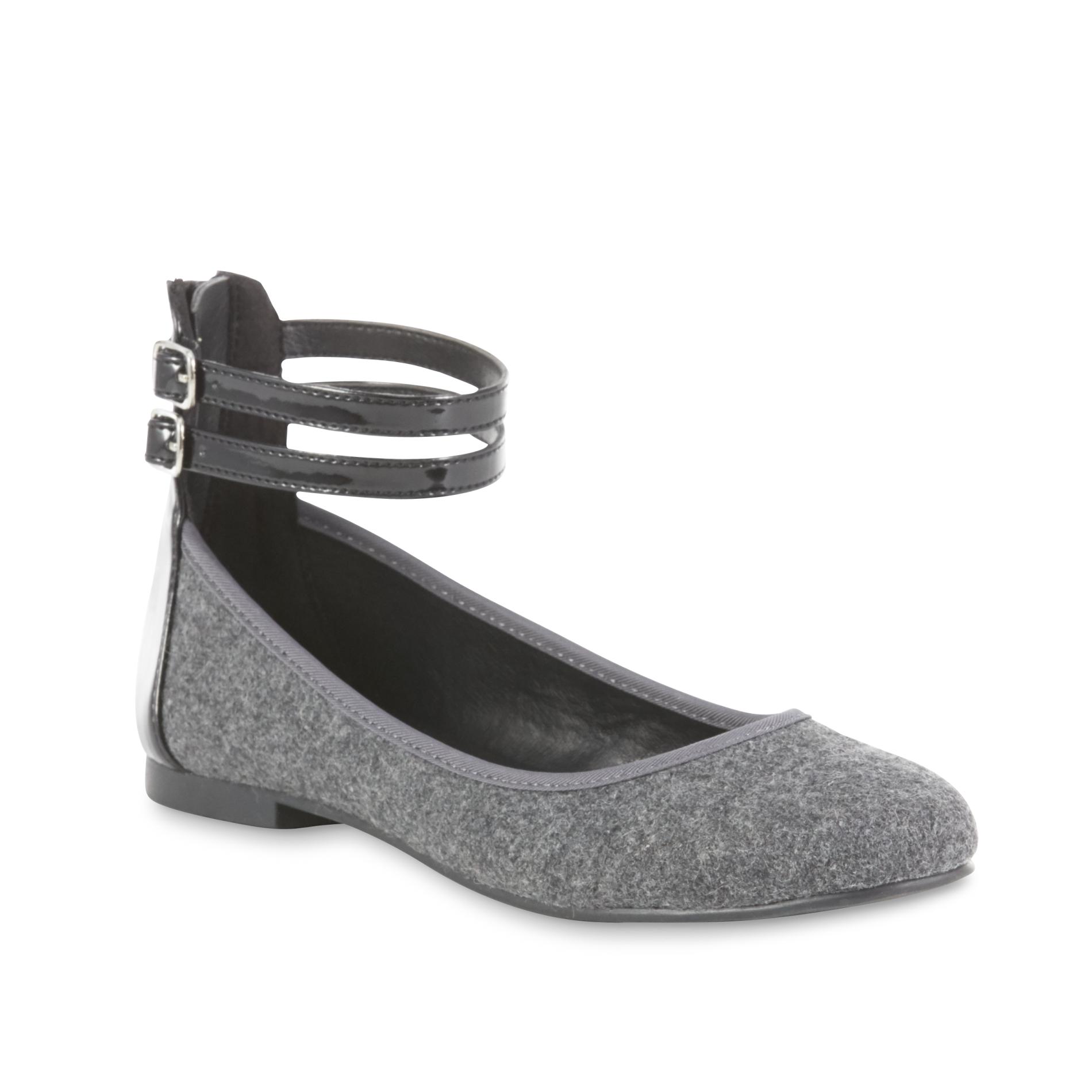 Route 66 Women's Mavis Gray/Black Ballet Flat