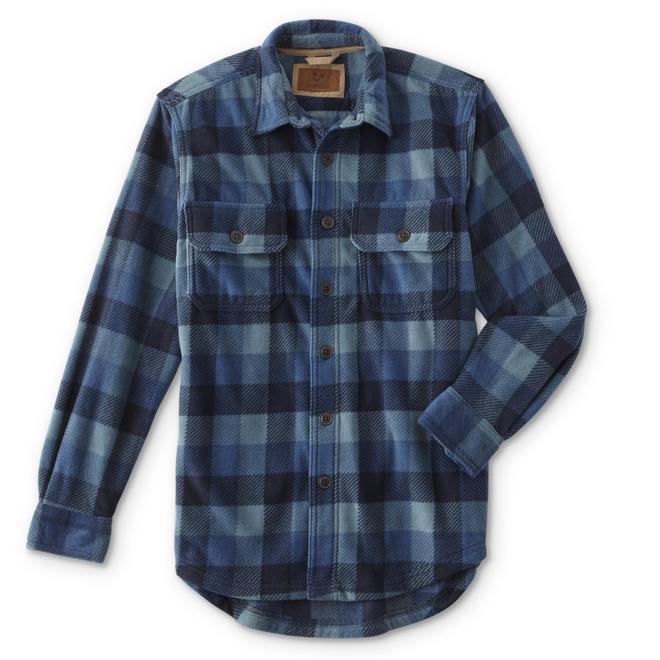 Outdoor Life Men's Fleece Shirt Jacket - Plaid