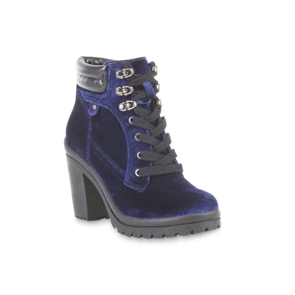 Joe Boxer Junior's Allyn Blue/Black High-Heel Ankle Bootie