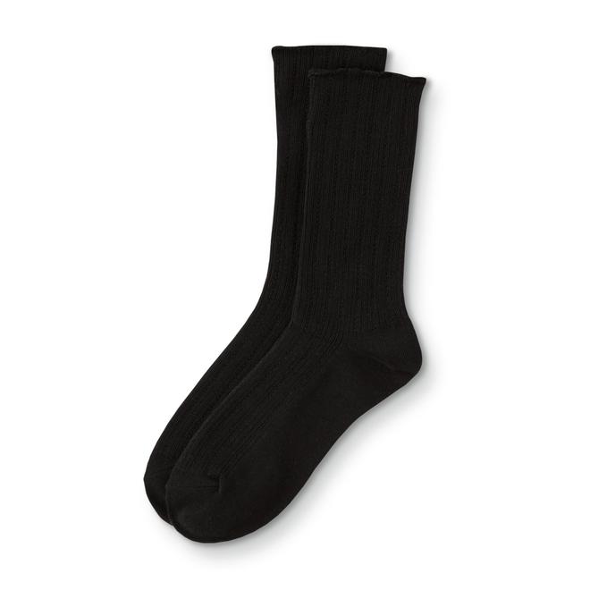 Basic Editions Women's 2-Pairs Crew Socks