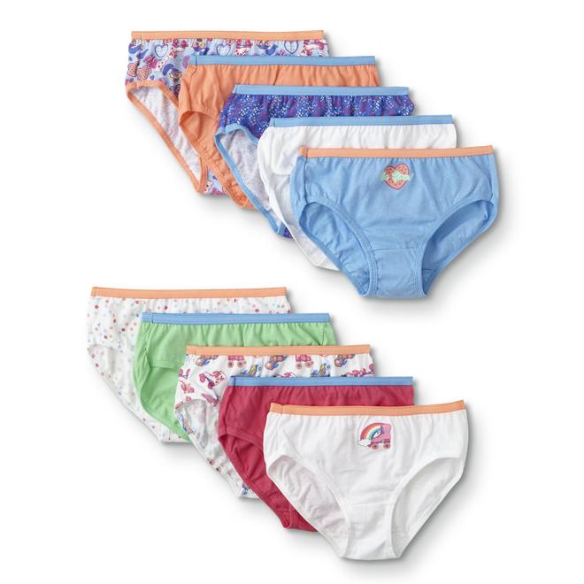 Hanes Girls' 10-Pack Low Rise Brief Panties - Assorted