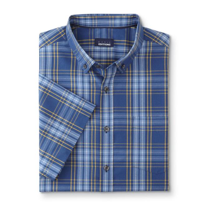 Basic Editions Men's Button-Front Shirt - Plaid