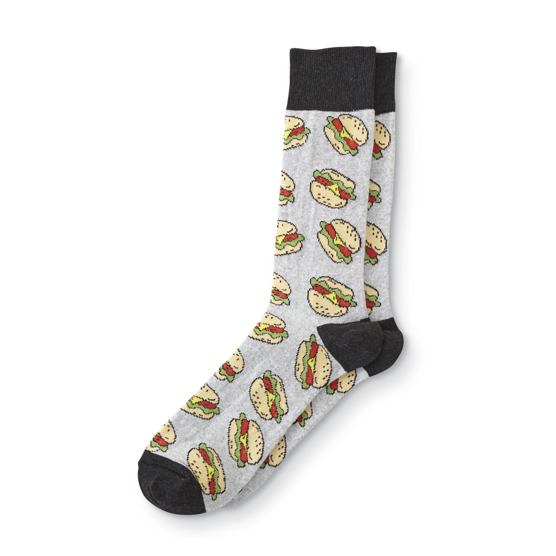 Joe Boxer Men's Crew Socks - Burgers