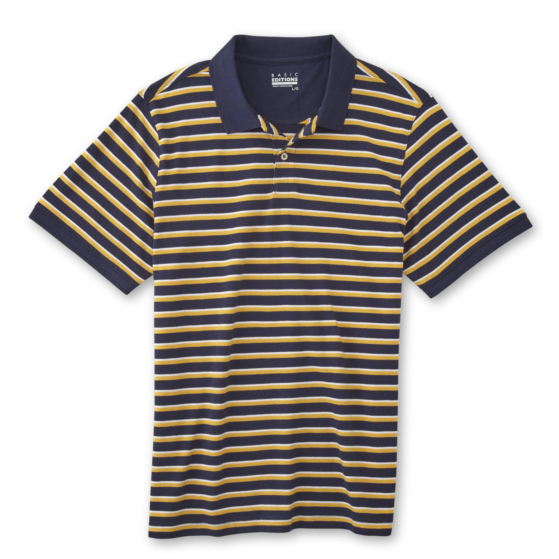 Basic Editions Men's Polo Shirt - Striped
