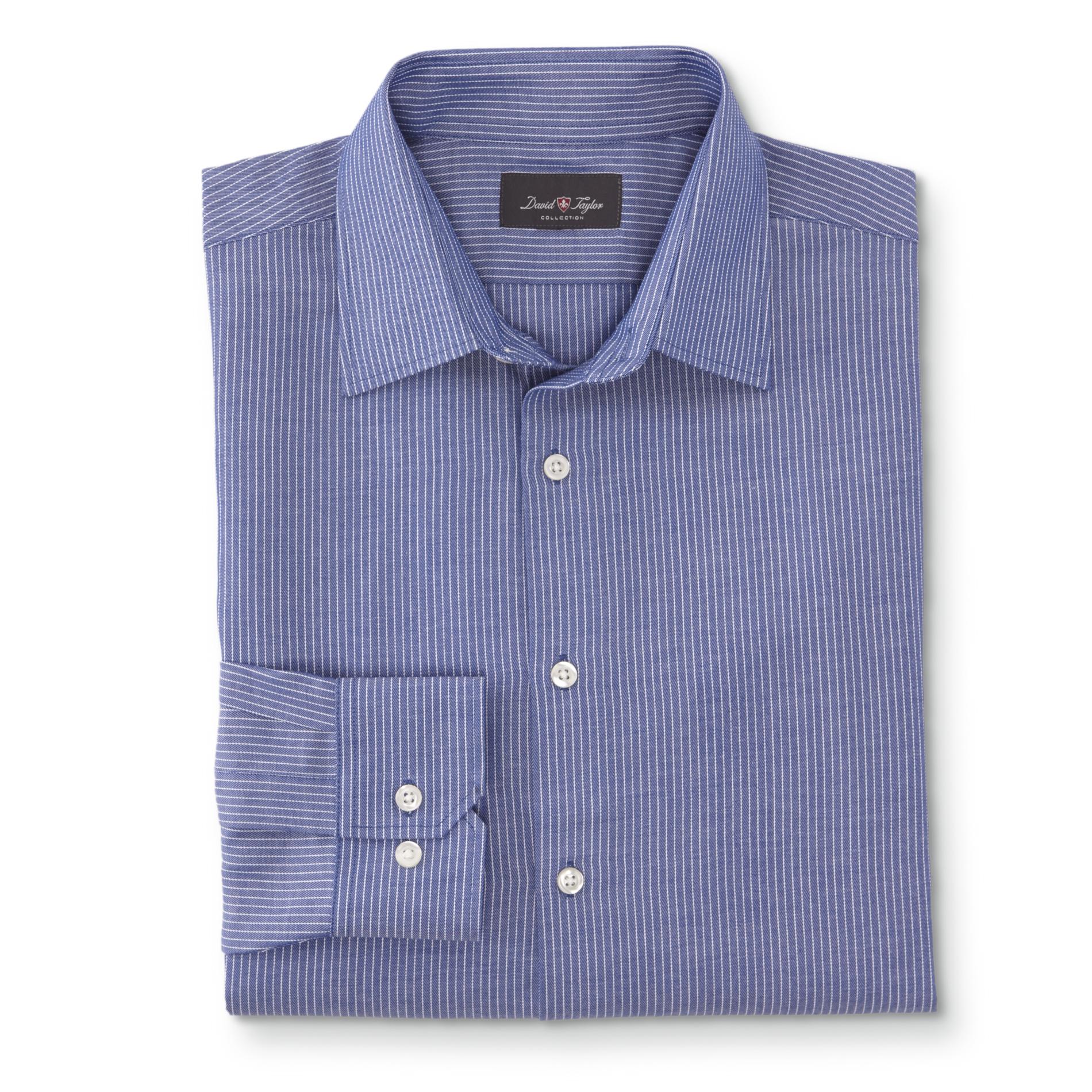 David Taylor Collection Men's Easy Care Dress Shirt - Striped