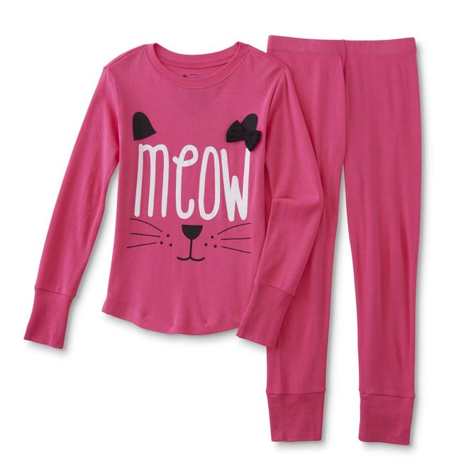 Imagine Girls' 2-Pairs Long-Sleeve Pajamas - Kitty Cat