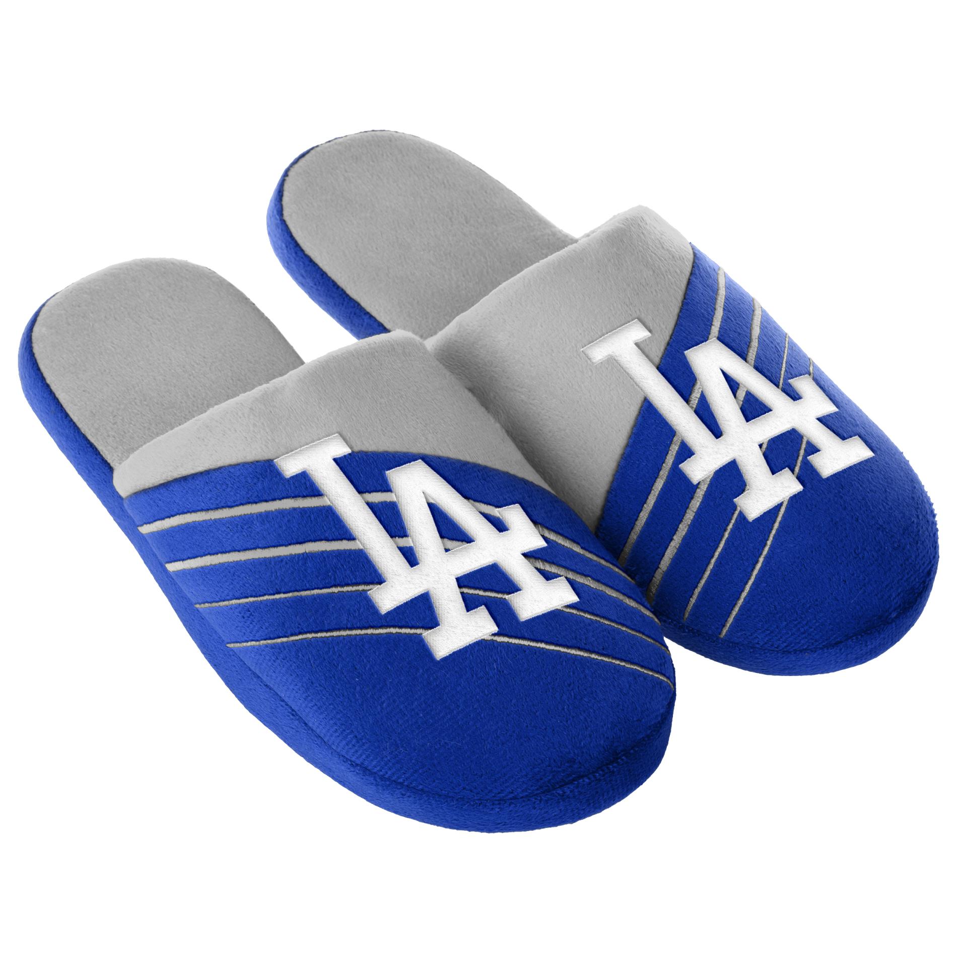 MLB Men's Los Angeles Dodgers Blue/Gray Slippers