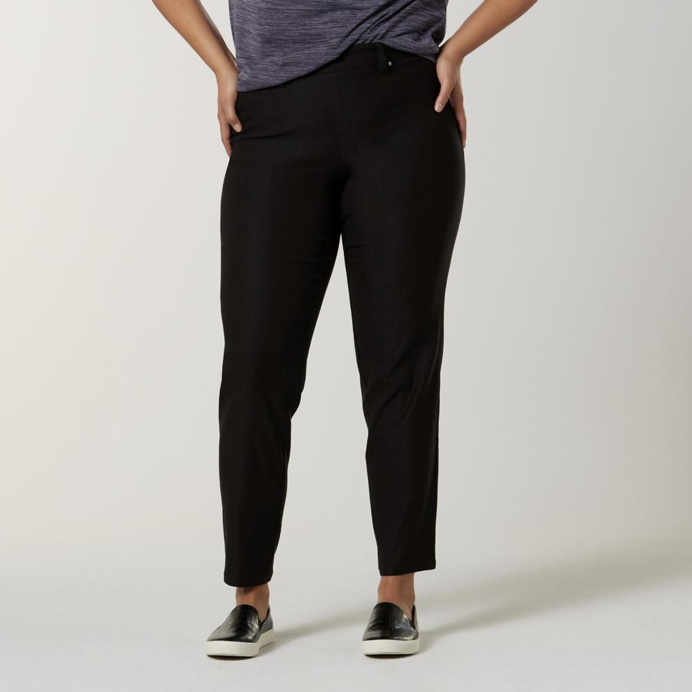 Simply Emma Women's Plus Super Stretch Twill Pants
