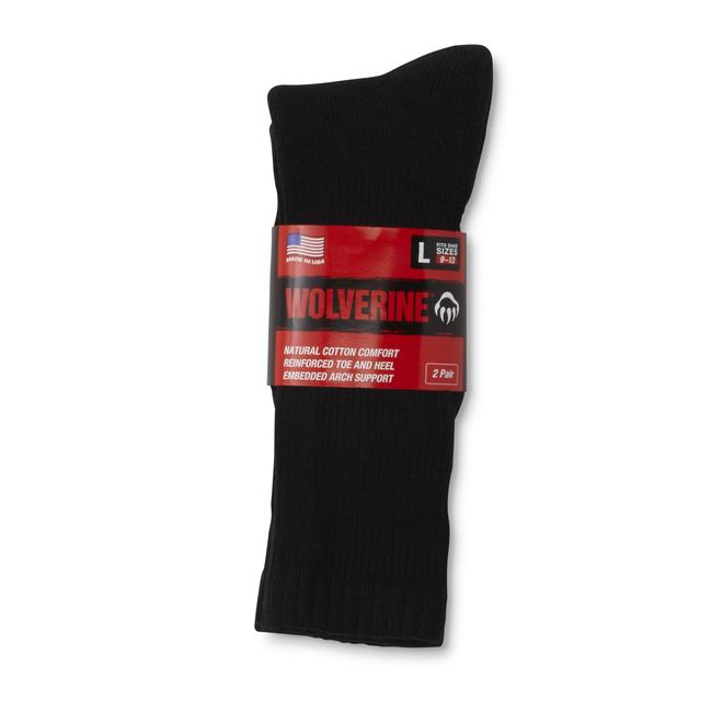 Wolverine Men's 2-Pairs Crew Socks