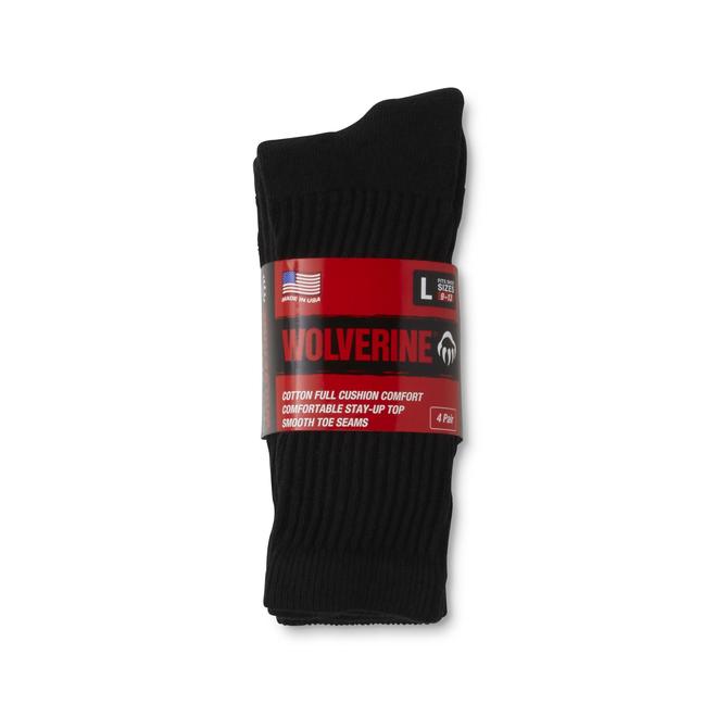Wolverine Men's 4-Pairs Work Crew Socks