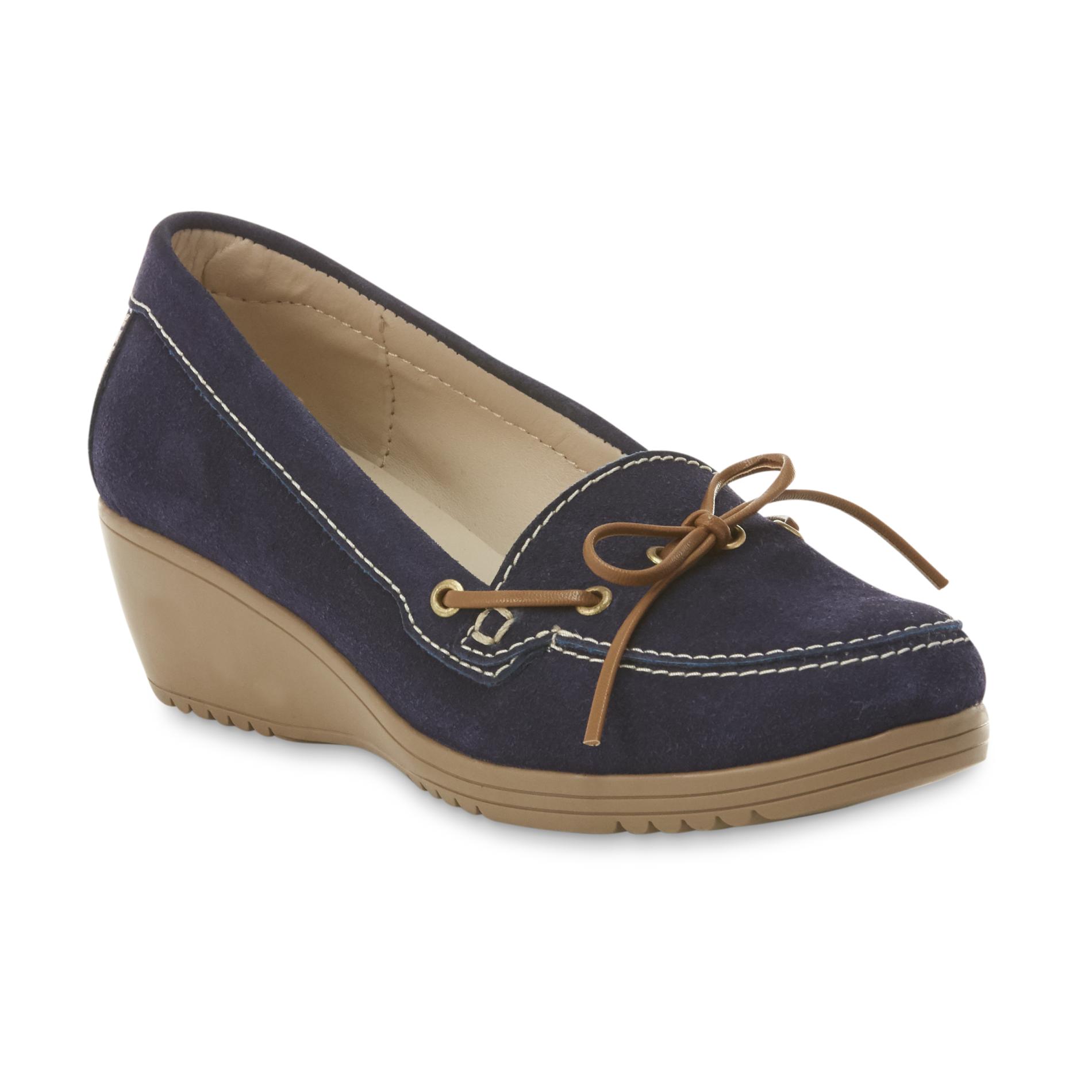 Basic Editions Women's McKinley Navy Wedge Loafer