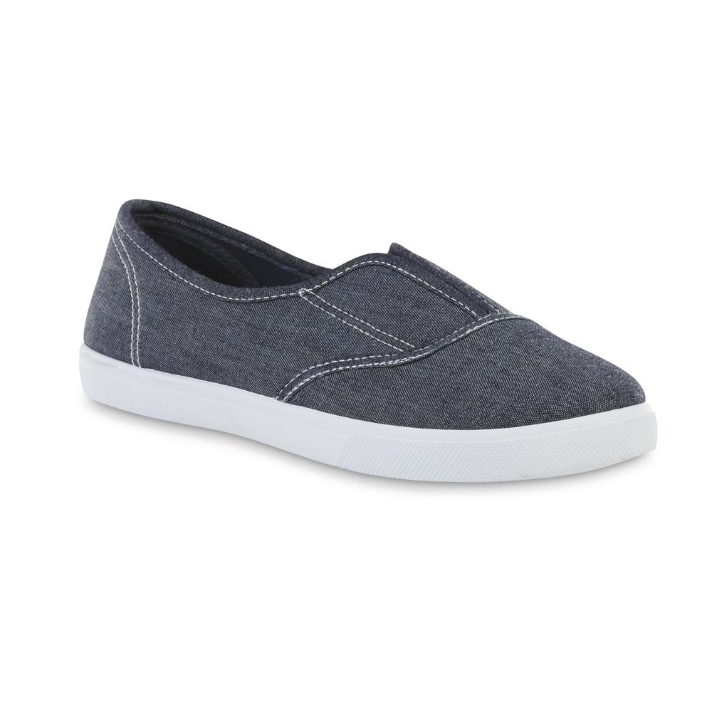 Basic Editions Women's Hilda Slip-On Sneaker - Chambray Blue