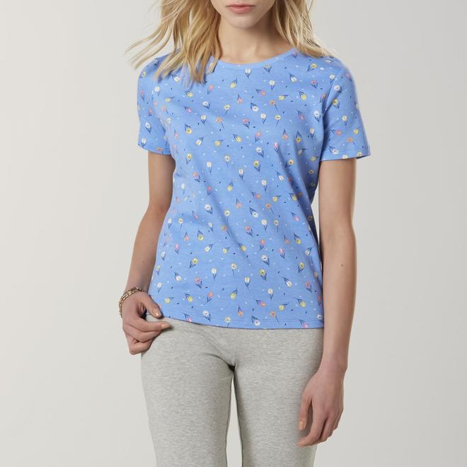 Laura Scott Petites' Crew Neck T-Shirt - Floral