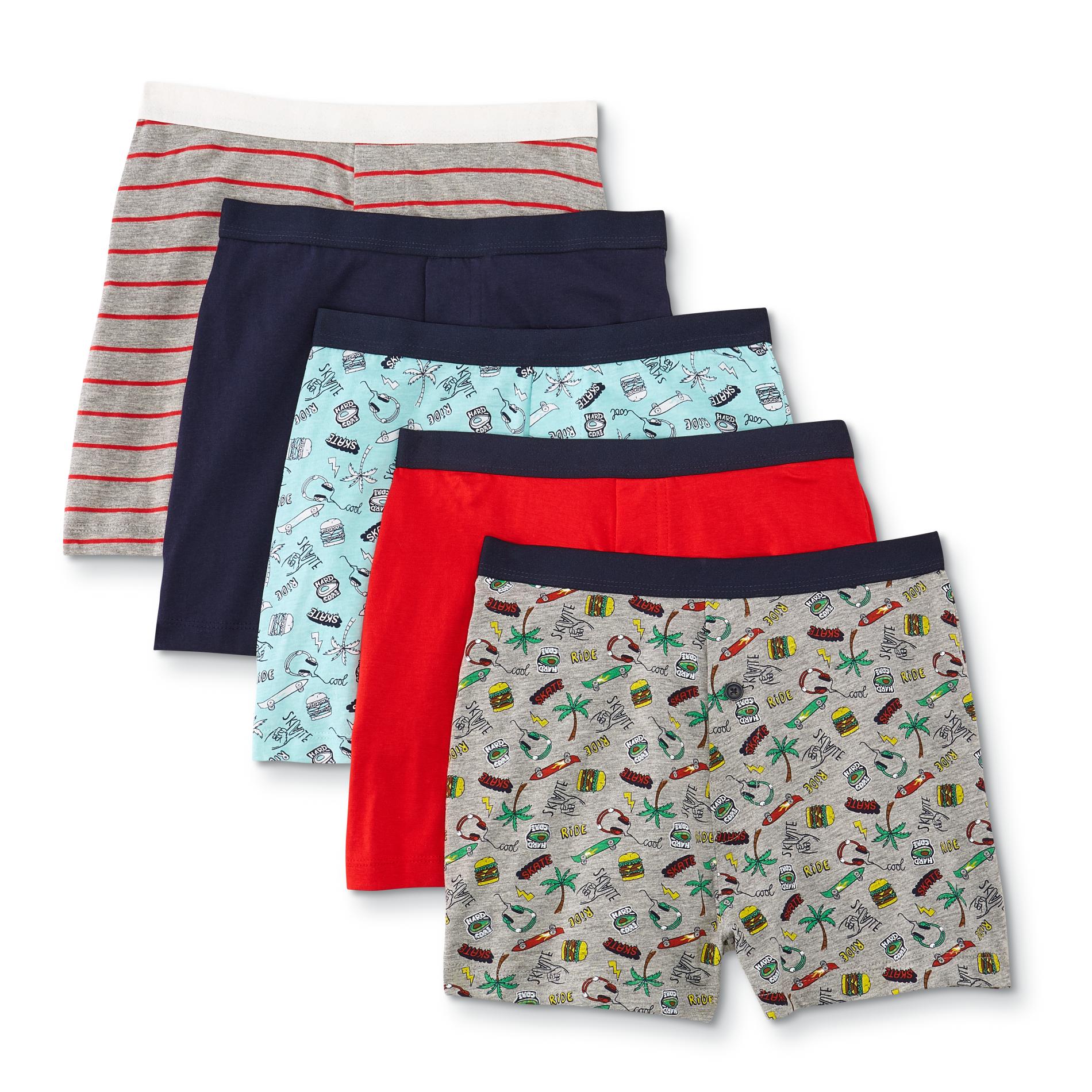 Boys' 5-Pack Boxer Briefs - Assorted