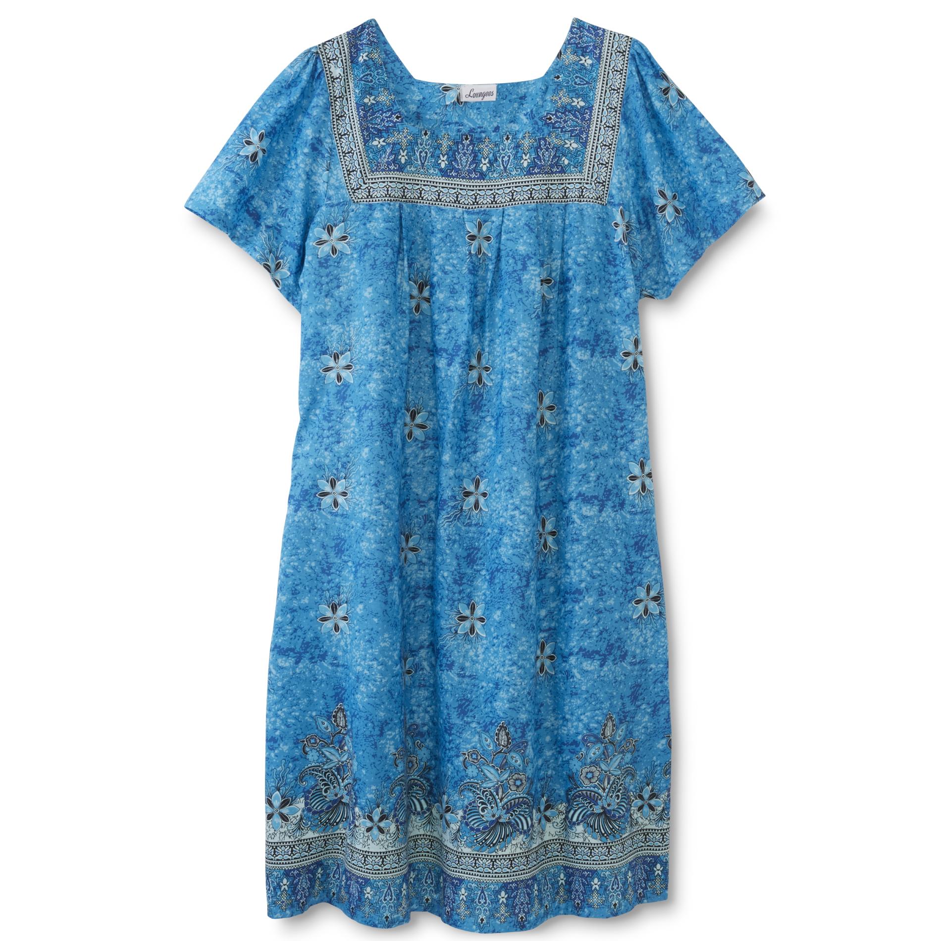 Loungees Women's Plus Lounge Dress - Floral