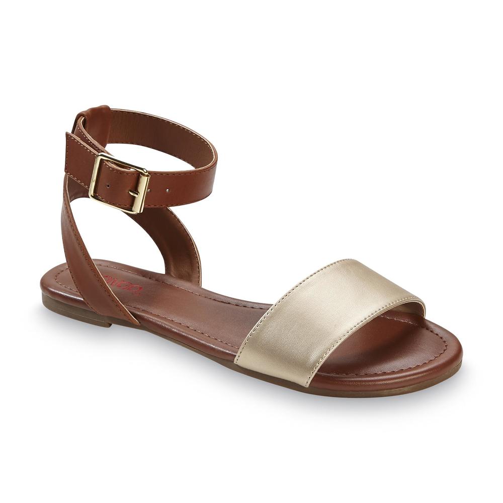 Bongo Women's Two Fun Brown/Gold Sandal