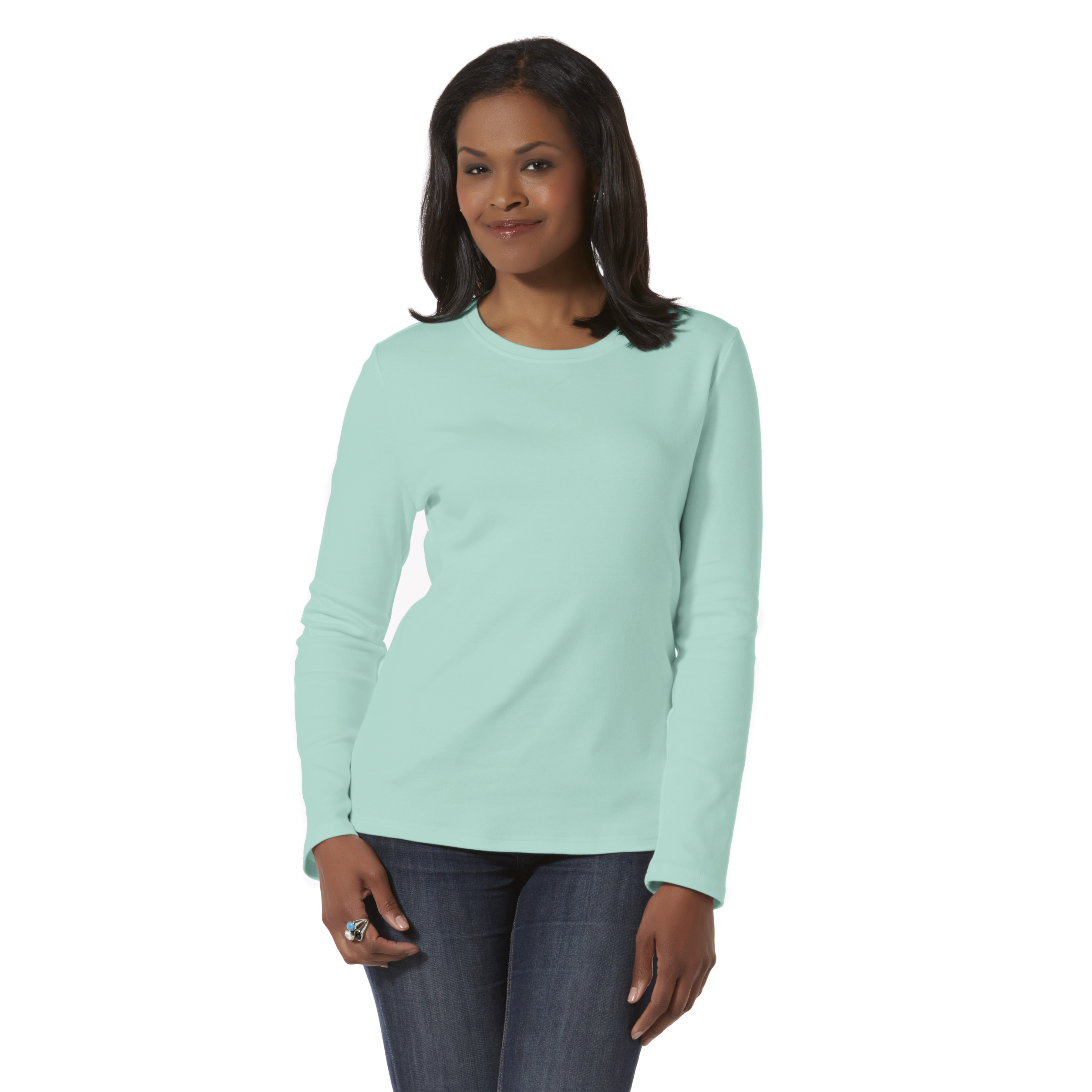 Basic Editions Women's Long-Sleeve T-Shirt - Clothing, Shoes & Jewelry ...