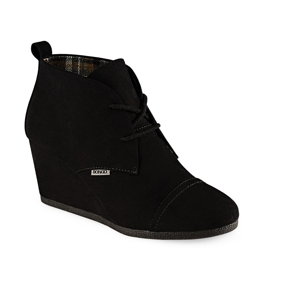 Bongo Women's Maddie Black Wedge Bootie