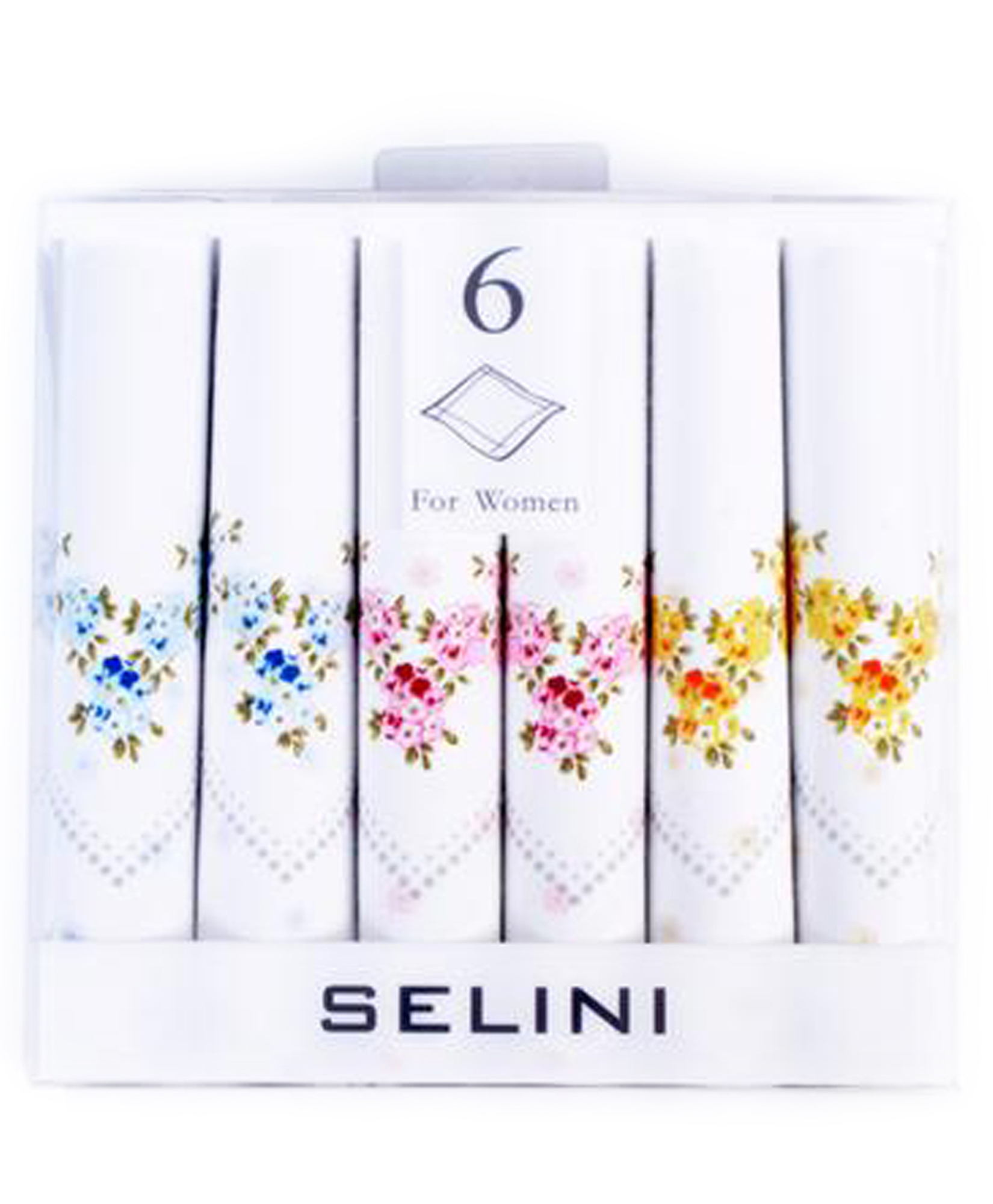 Boxed Fancy 6 pc. Ladies Cotton Handkerchiefs