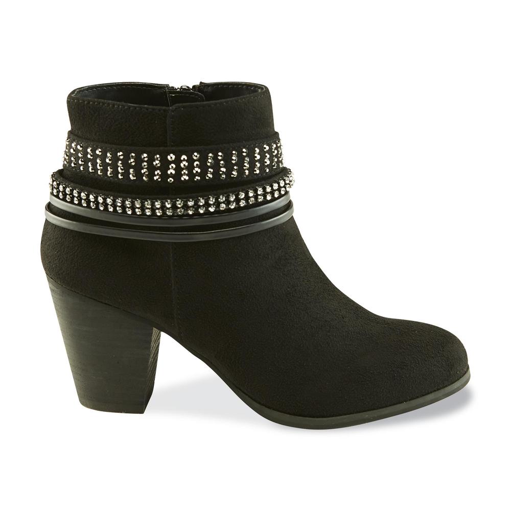 Bongo Women's Suzanna Black Embellished Ankle Bootie