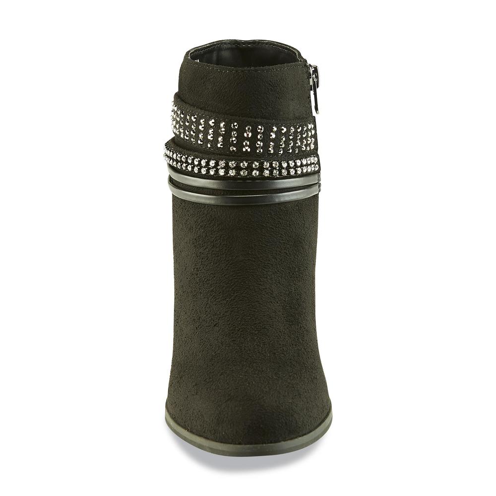 Bongo Women's Suzanna Black Embellished Ankle Bootie