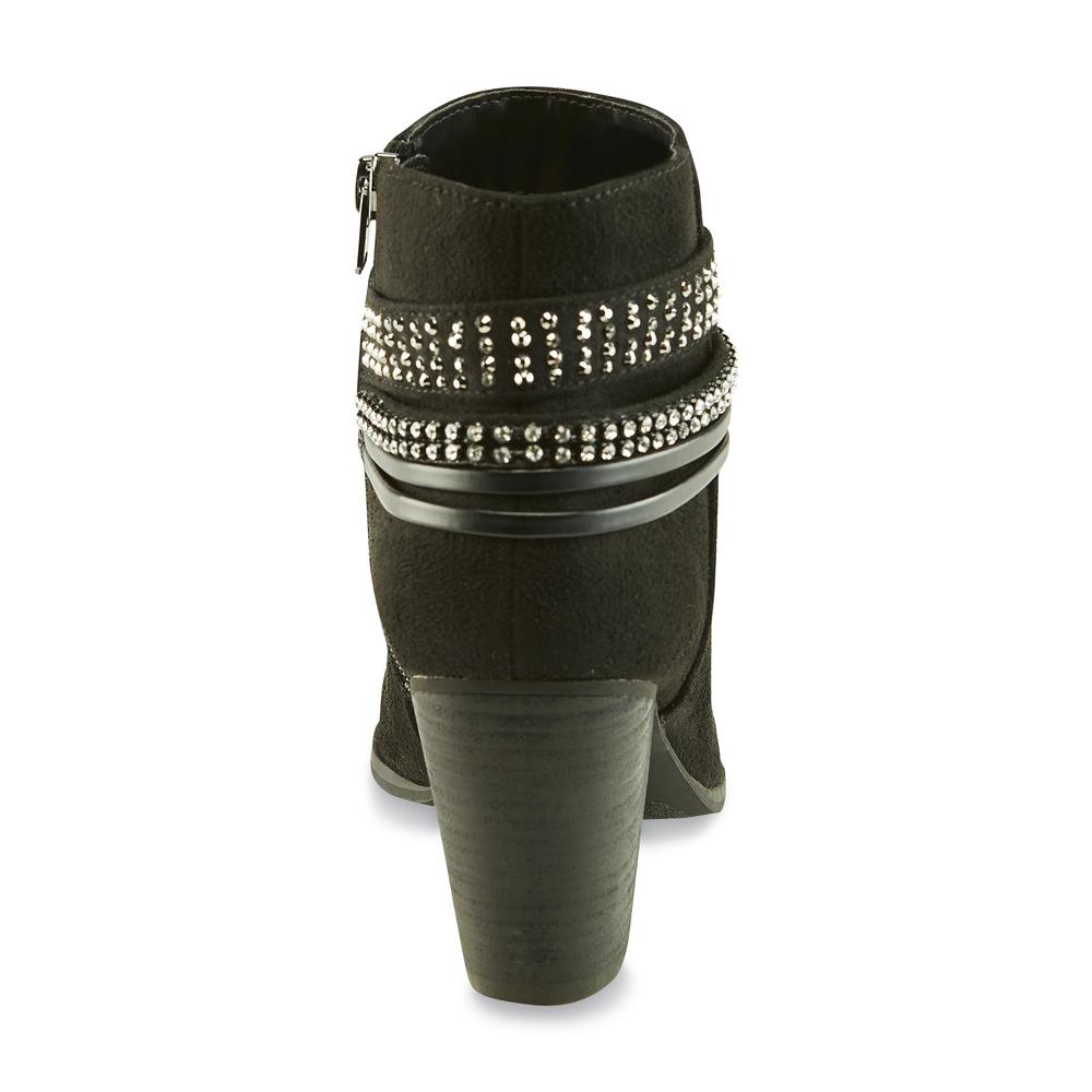 Bongo Women's Suzanna Black Embellished Ankle Bootie