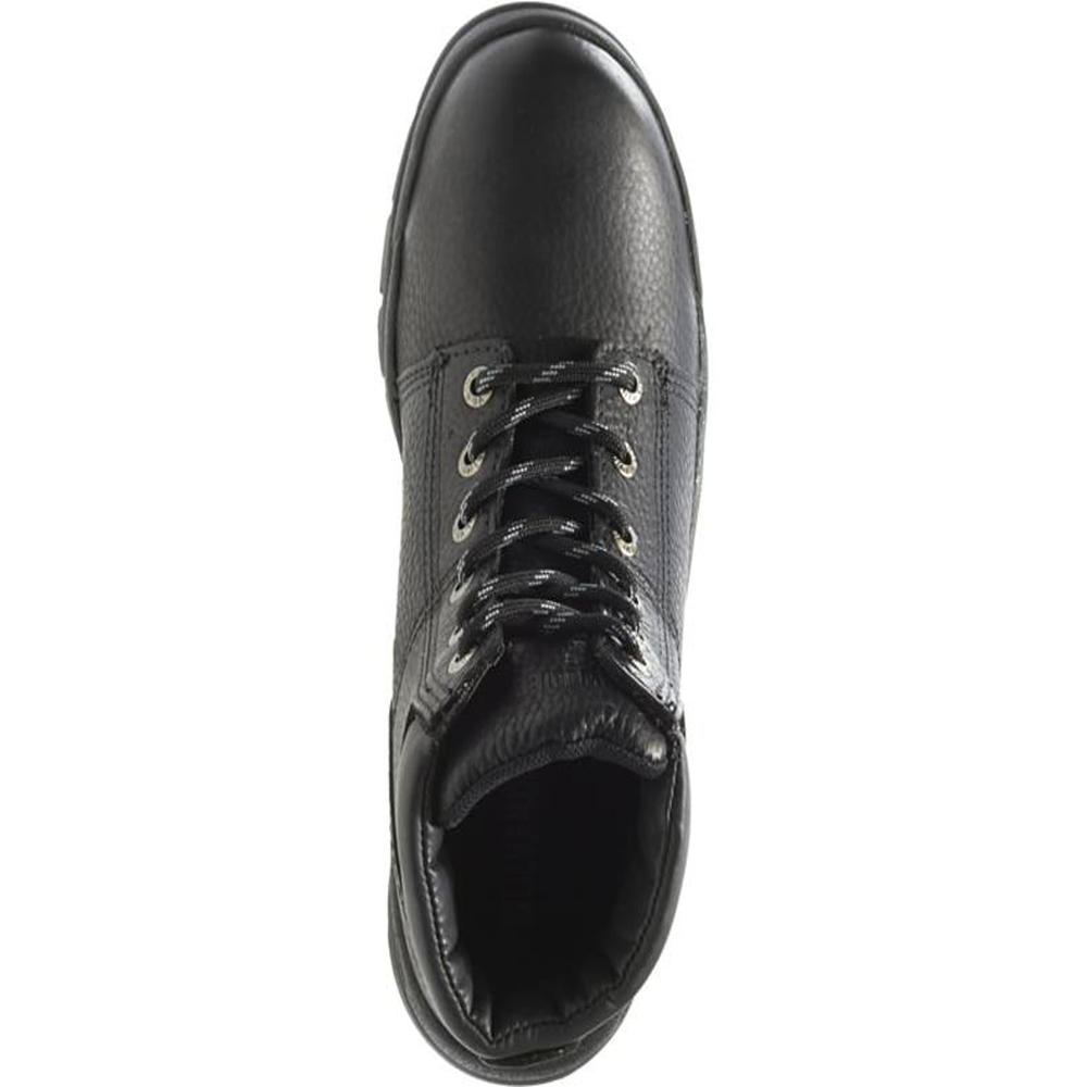Men's Black Leather Slip-Resistant Work Boots