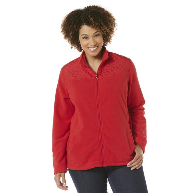 Basic Editions Women's Plus Fleece Jacket - Clothing, Shoes & Jewelry ...