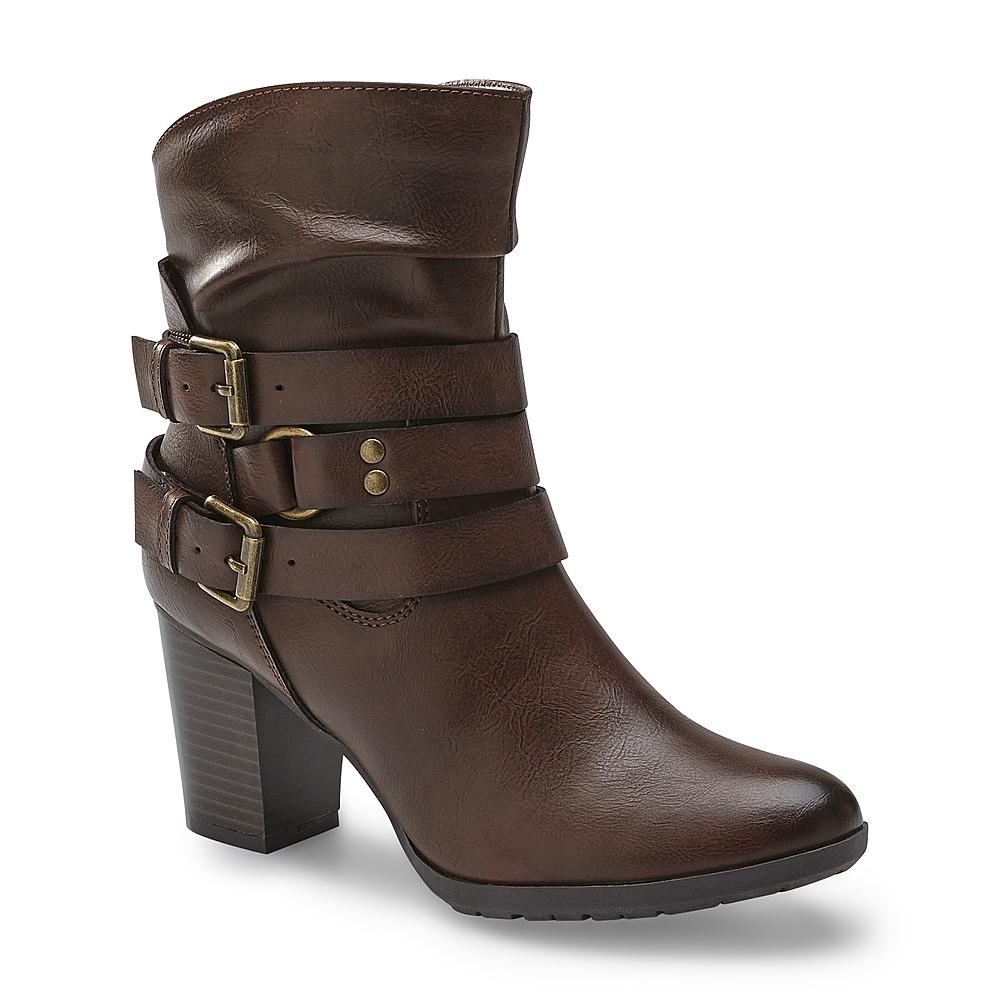 Bongo Women's Sophie Buckled Fashion Bootie - Cognac