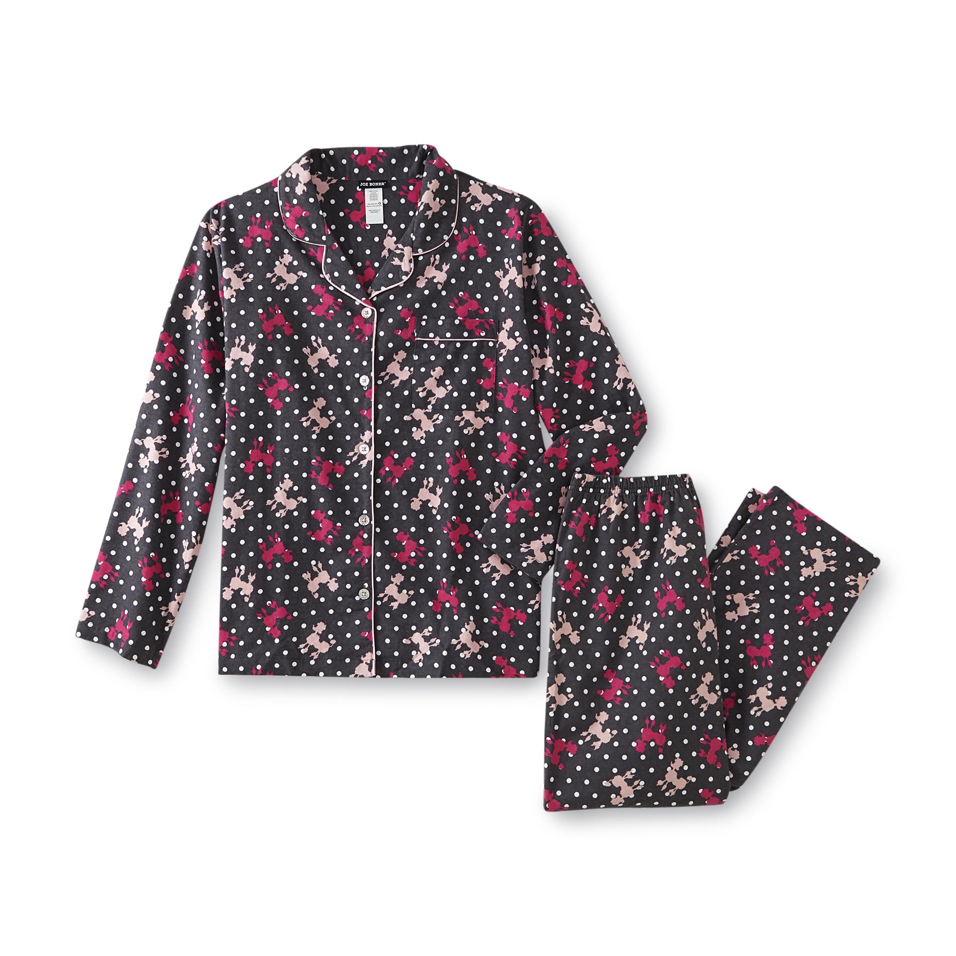 Joe Boxer Women's Flannel Pajamas - Poodle - Clothing, Shoes & Jewelry ...
