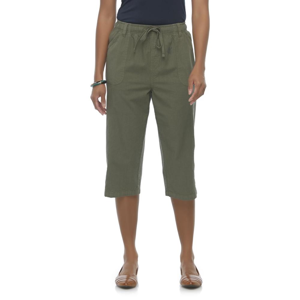 Erika Petite's Linen Capri Pants